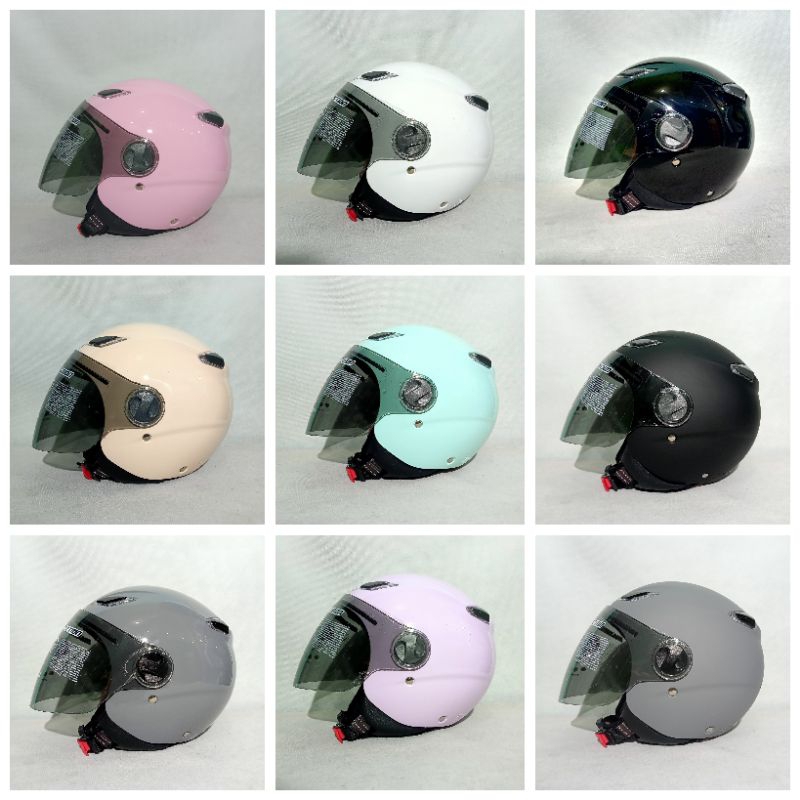 Jual HELM VOG HIJAB WARNA SOLID ORIGINAL | Shopee Indonesia