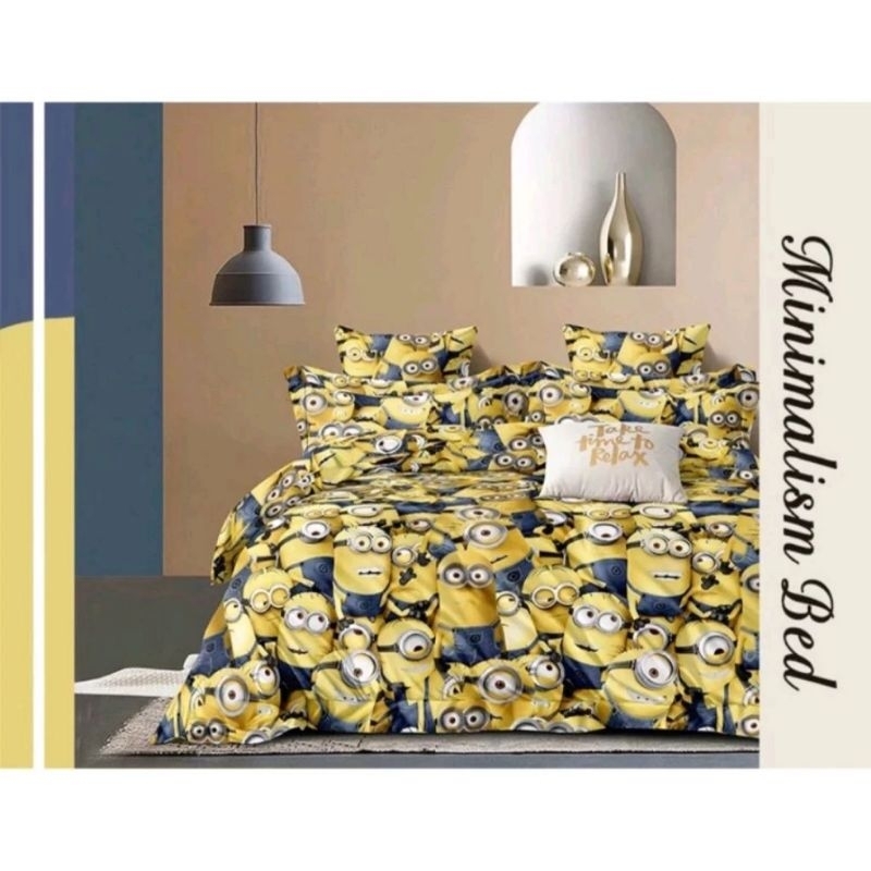 Jual BEDCOVER SET PREMIUM DOUBLE 140/160/180/200 MOTIF MINION IMUT ...