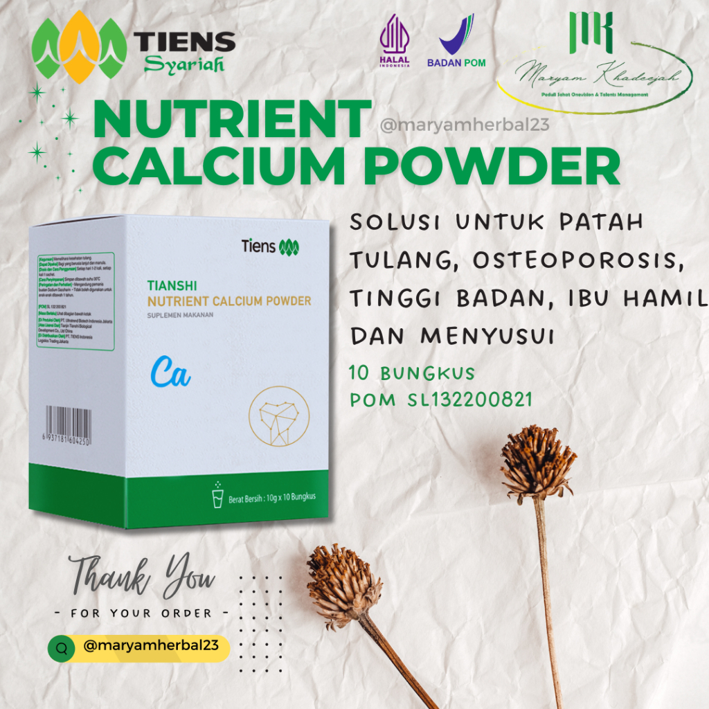 Jual Tiens Nutrient Kalsium Powder Susu Untuk Tulang | Osteoporosis ...