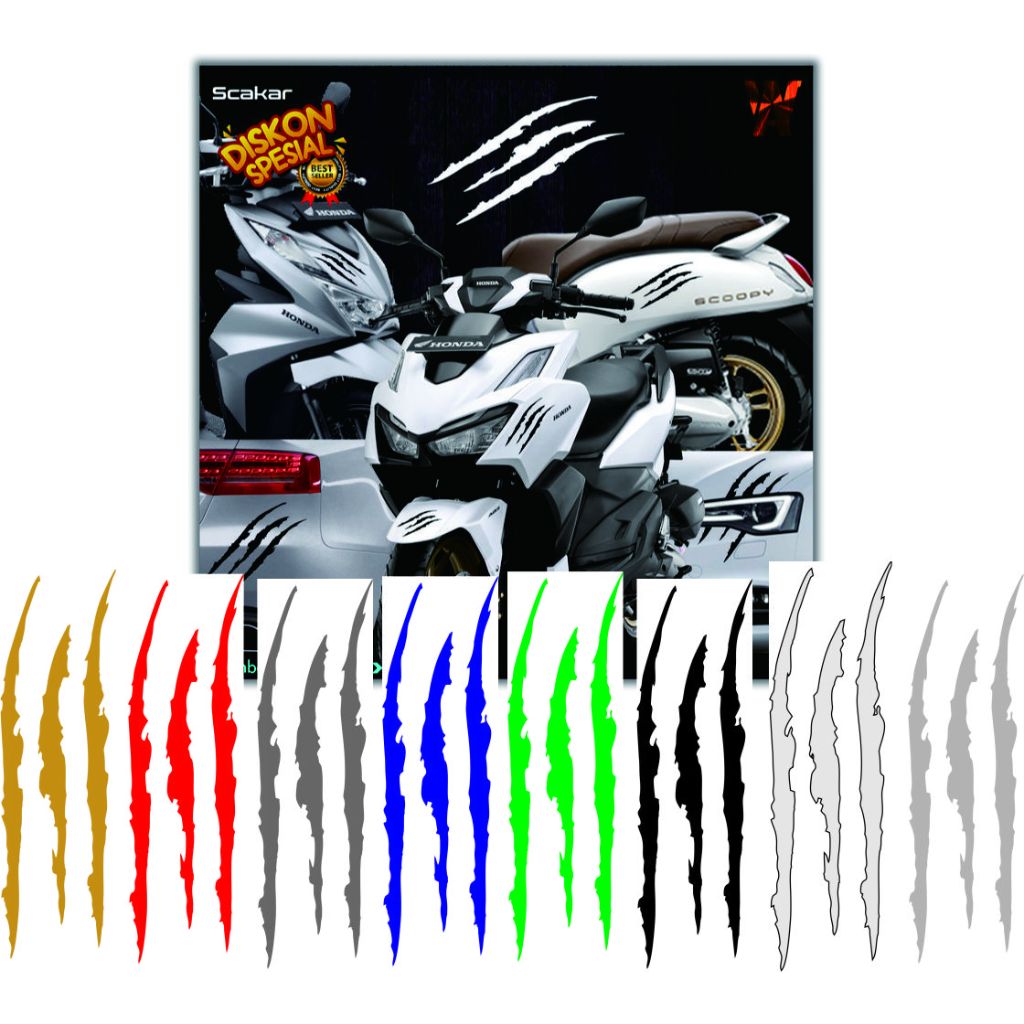 Jual Stiker Motor CAKAR Logo Full Warna Stiker Body Motor Body Mobil ...