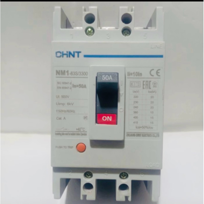 Jual CHINT MCCB NM1 63S/3300 3P 50A Original | Shopee Indonesia