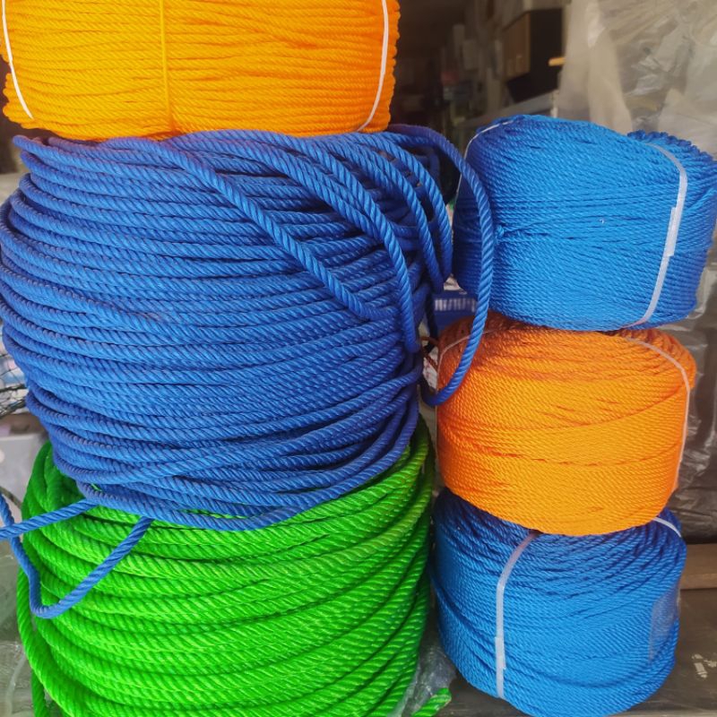 Jual Tali Tambang Plastik PE Harga Per Meter 4mm 5mm 6mm 7mm 8mm 10mm 12mm / Tali Tampar Plastik ...