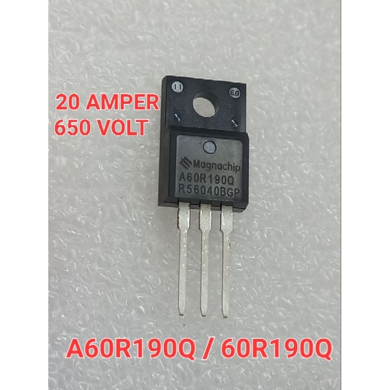 Jual TRANSISTOR MOSFET / MOSFET / FET / A60R190Q / 60R190Q / 20 AMPER ...