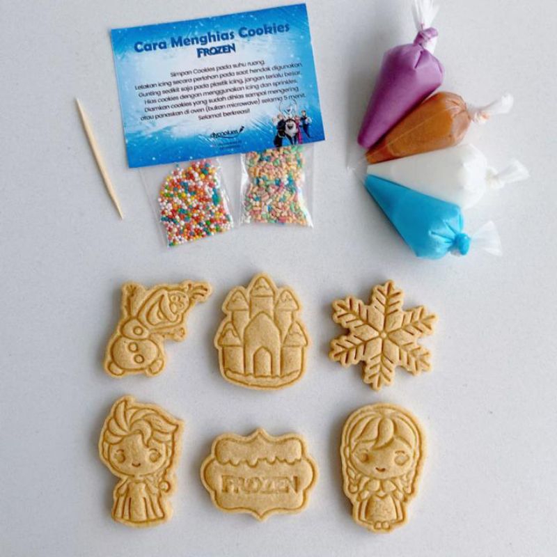 Jual Frozen DIY Cookies Kit Aktivitas menghias cookies Hampers ...