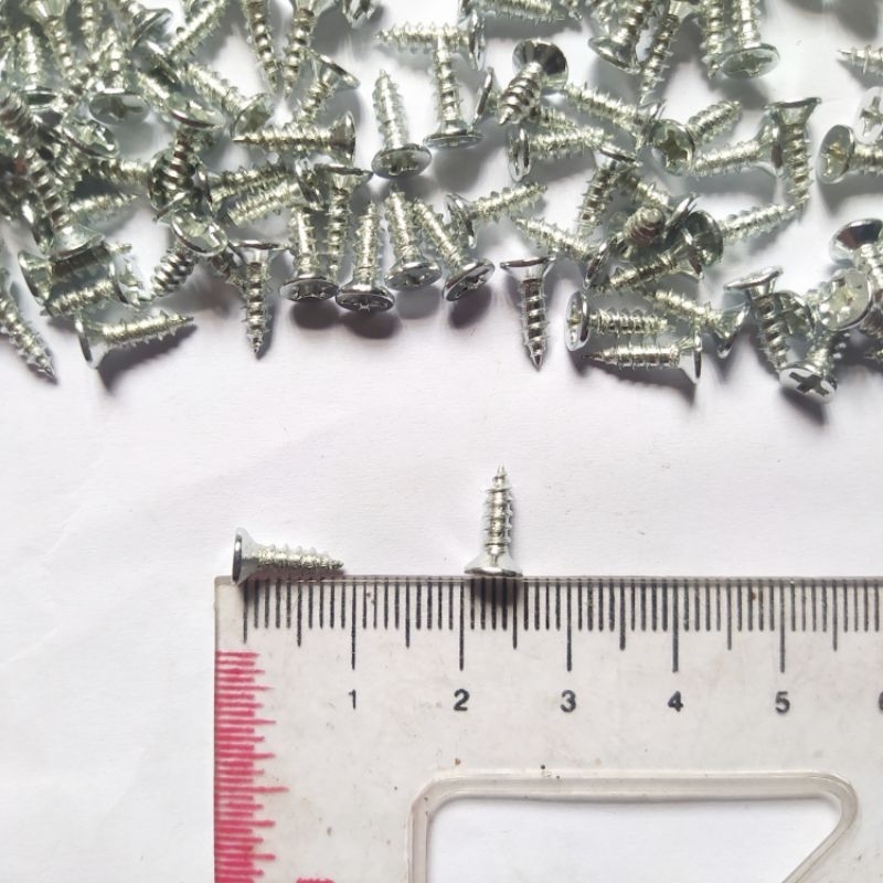 Jual (100 pcs) sekrup skrup baut kecil 10mm 10 mm | Shopee Indonesia