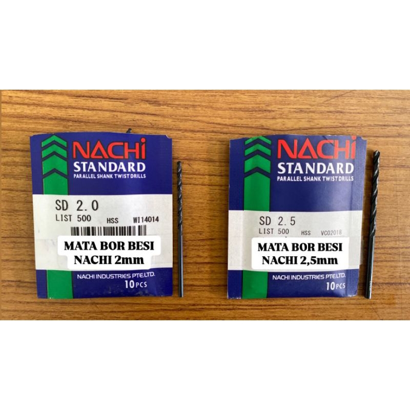 Jual MATA BOR BESI NACHI HSS 2mm 2,5mm 3mm 3,5mm 4mm 4,5mm 5mm 6mm 8mm 10mm | Shopee Indonesia