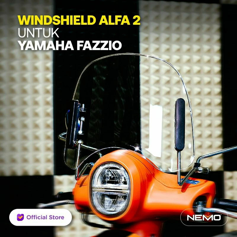 Jual Windshield Fazzio Tinggi Sedang Tebal 3 MM Visor Tameng Pelindung ...