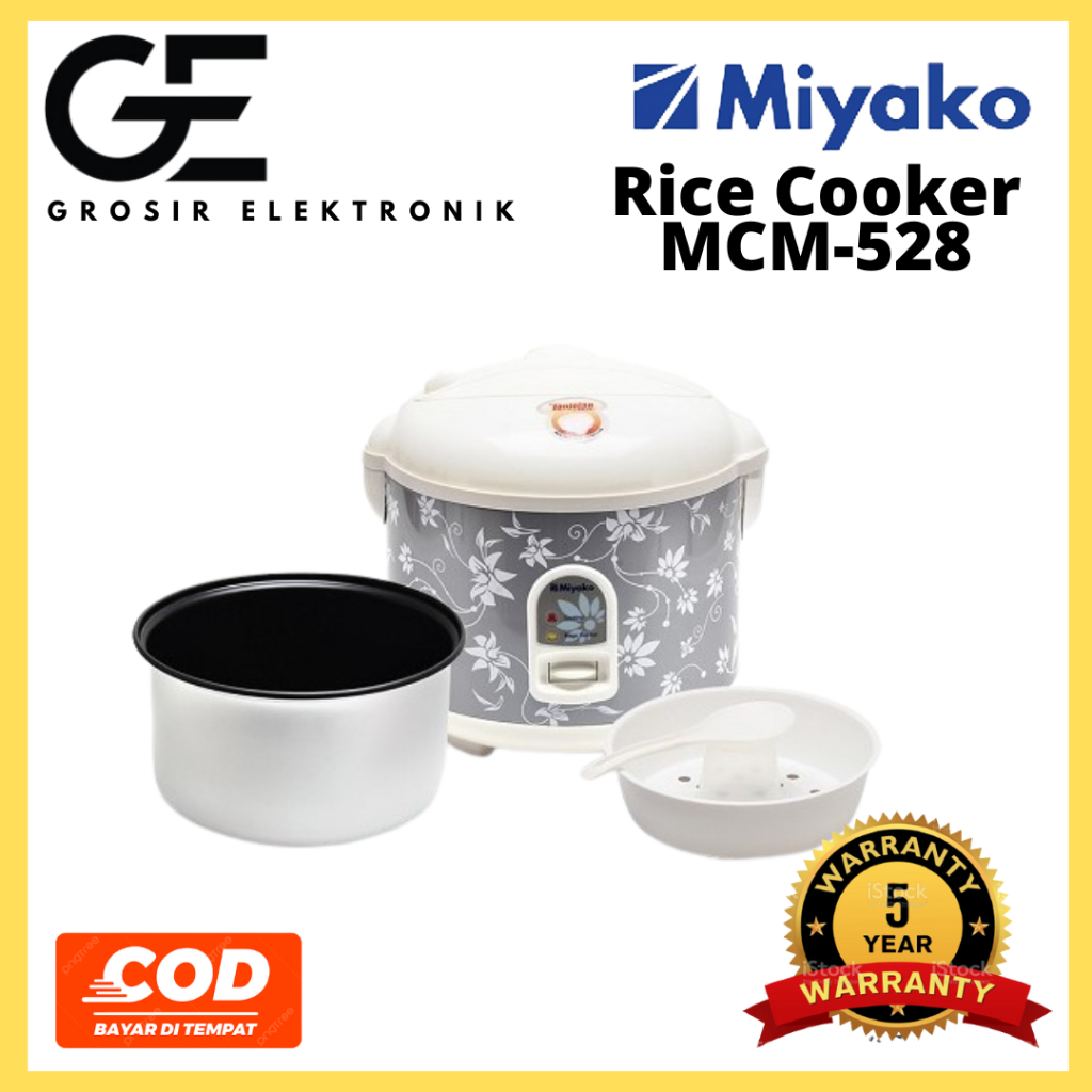 Jual Magicom Rice Cooker 3 in 1 MIYAKO MCM 528 kapasitas 1,8 Liter ...