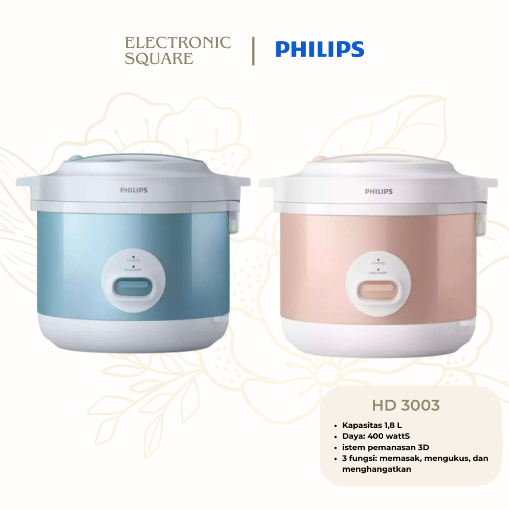 Jual Rice Cooker PHILIPS HD 3003 / HD3003 Kapasitas 1,8 Liter | Shopee ...