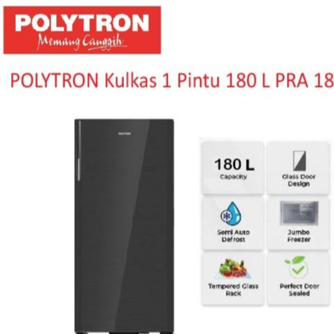 Jual POLYTRON Kulkas 1 Pintu 180L PRA 18DMY | Shopee Indonesia