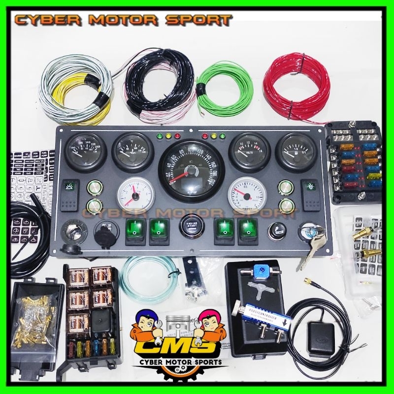 Jual Dashboard panel Indikator mobil Speedometer GPS . Fuel water temp ...