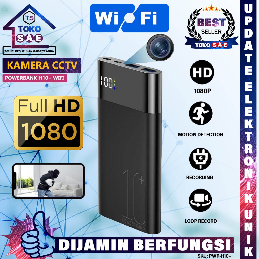Jual Spy Camera Mini Wifi Kamera Powerbank H10 Wireless Full HD 1080P ...