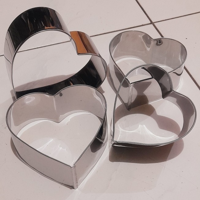 Jual (10PCS)Cetakan Kastangel Bentuk Love /Ring Cutter Cookies Bento ...
