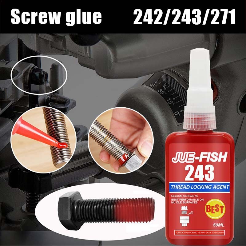 Jual 50ml Lem Thread Locker Lem Baut Permanen 271/243/242 Lem Baut ...