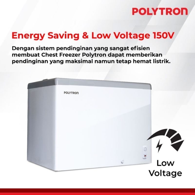 Jual POLYTRON Chest Freezer Sliding Glass 300 liter PCF 329 | Shopee ...