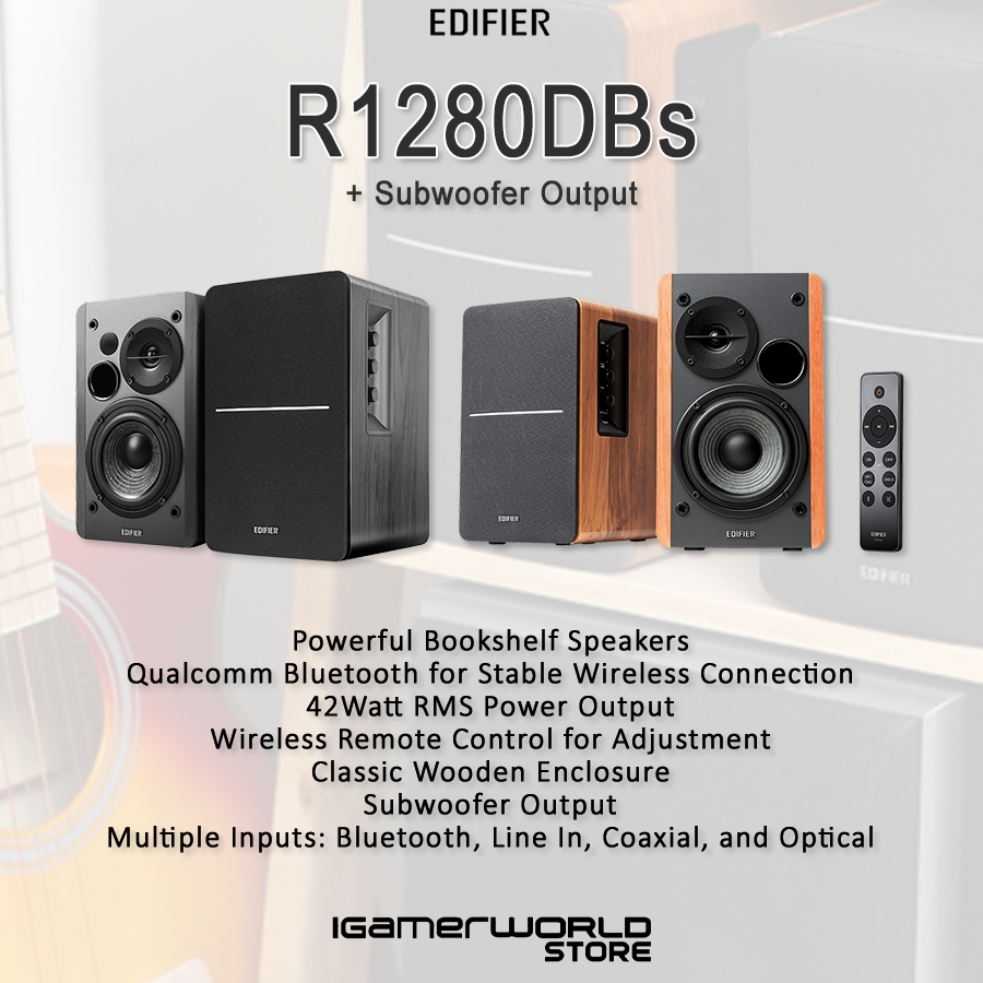 Jual Edifier R1280DBs Active Bluetooth Bookshelf Speaker 2.0 | Shopee Indonesia