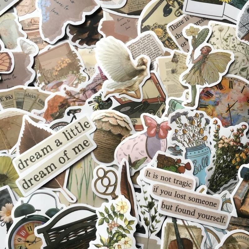 Jual 15pcs VINTAGE STICKER PINTEREST / Newspaper vintage sticker ...