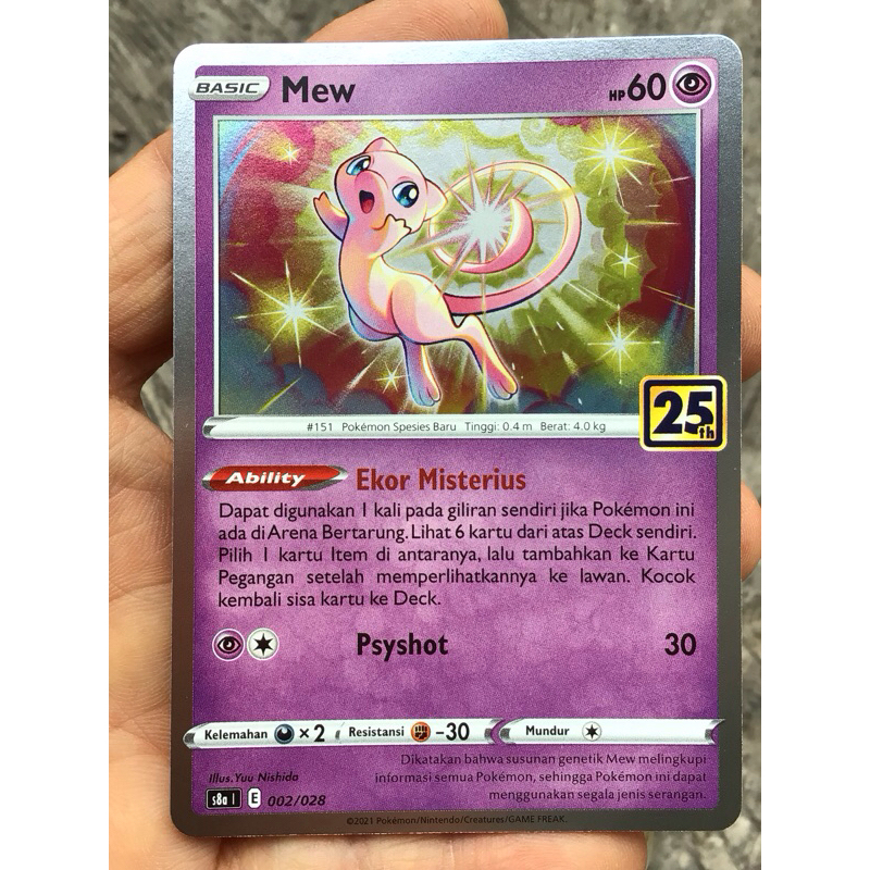Jual KARTU POKEMON MEW HOLO RARE TCG | Shopee Indonesia