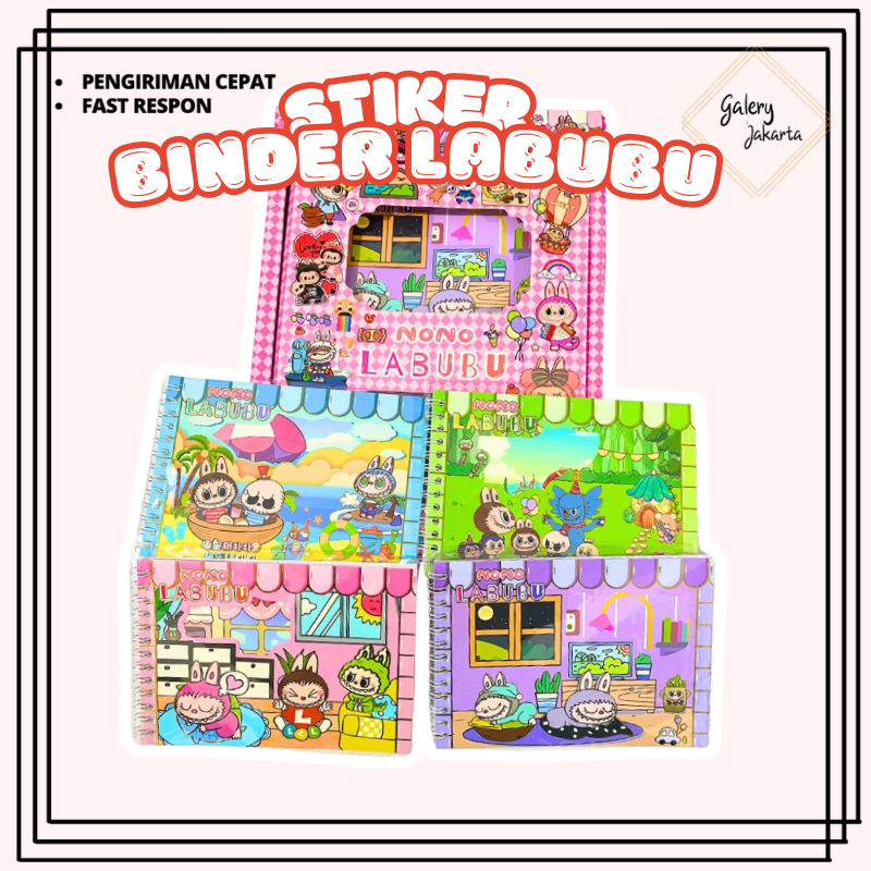 Jual GL Sticker Labubu Buku Isi 10 Lembar Sticker Kartun Dekorasi ...