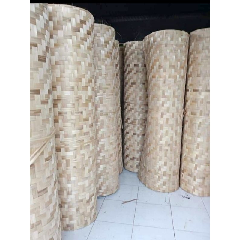 Jual bilig tabag gedeg gribik anyaman bambu Polos ukuran 1m x 3m 2m x ...