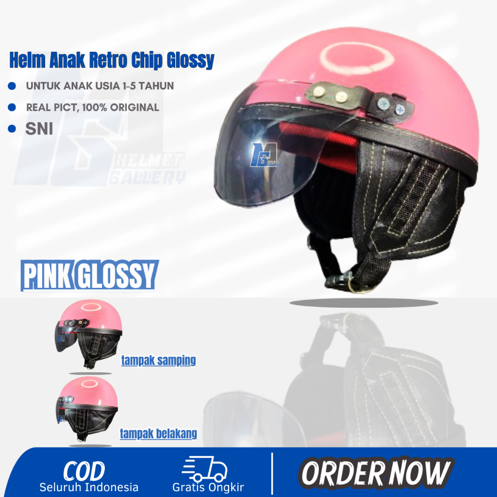 Jual HELM ANAK USIA 1-5 TAHUN PREMIUM CAT GLOSSY LUCU PINK | Shopee ...