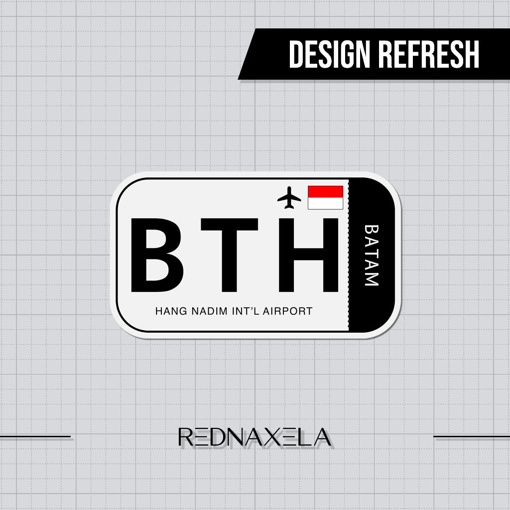 Jual Stiker Vinyl Hang Nadim International Airport Code BTH Sign ...