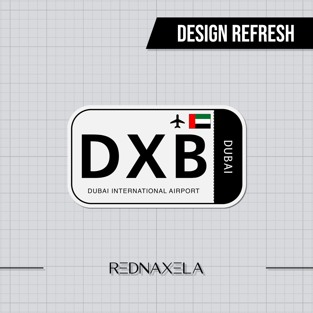 Jual Stiker Vinyl Dubai International Airport Code DXB Sign Sticker | Shopee Indonesia