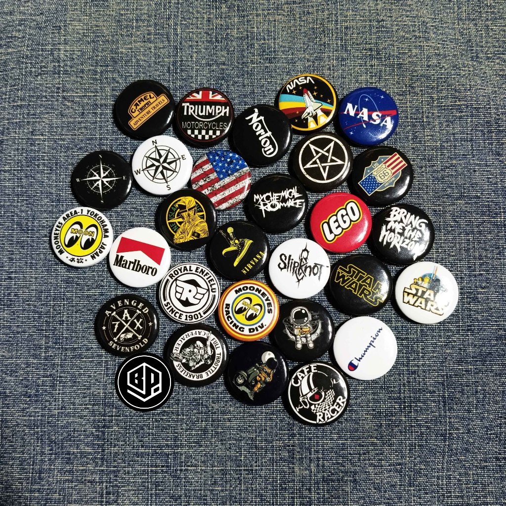 Jual PIN BROSH UKURAN 2,5 BAHAN GLOSY | Shopee Indonesia