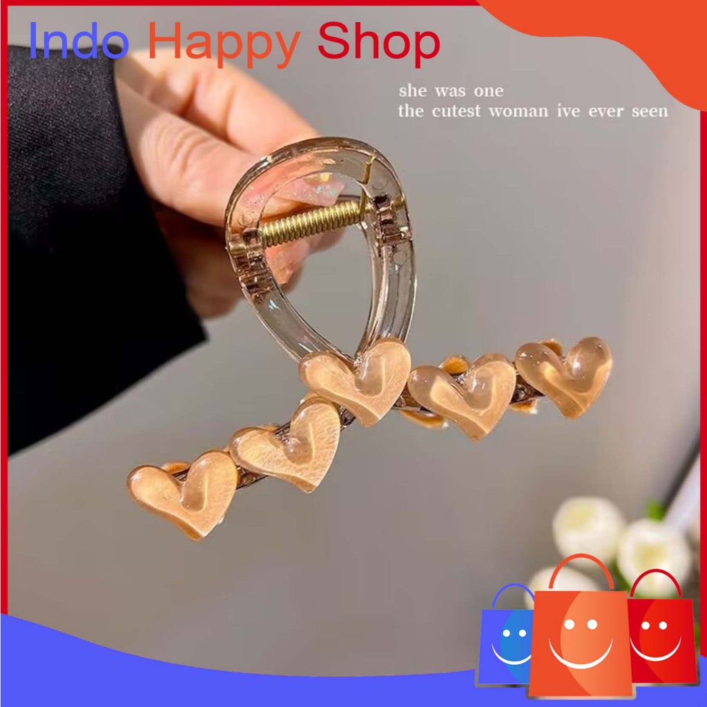 Jual Jepit Rambut Besar Jepitan Badai Love 1212 | Shopee Indonesia