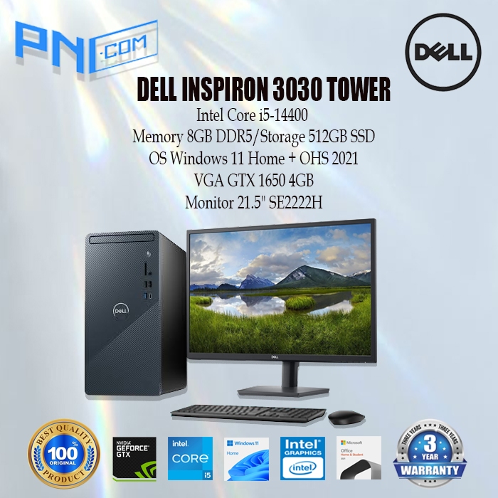 Jual Dell Inspiron 3030 Tower MT i5-14400 8GB 512GB SSD WIN11HSL + OHS ...