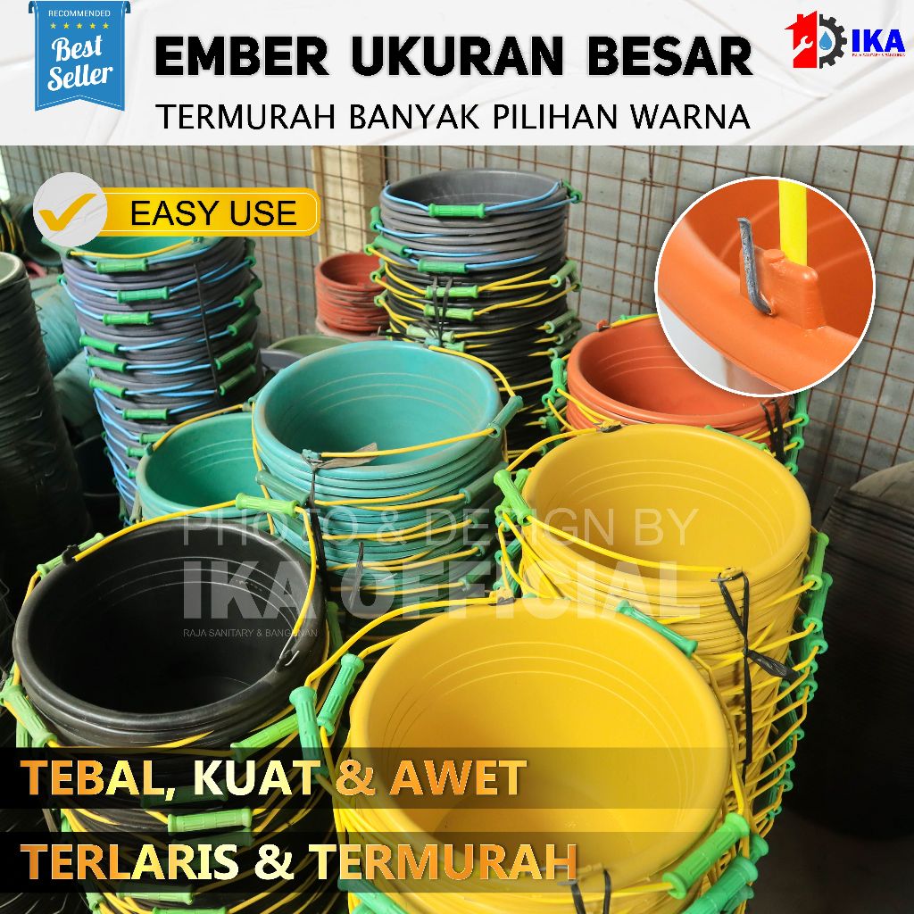 Jual EMBER / TIMBA COR HITAM KAPASITAS BESAR (HARGA SATUAN) TERMURAH ...