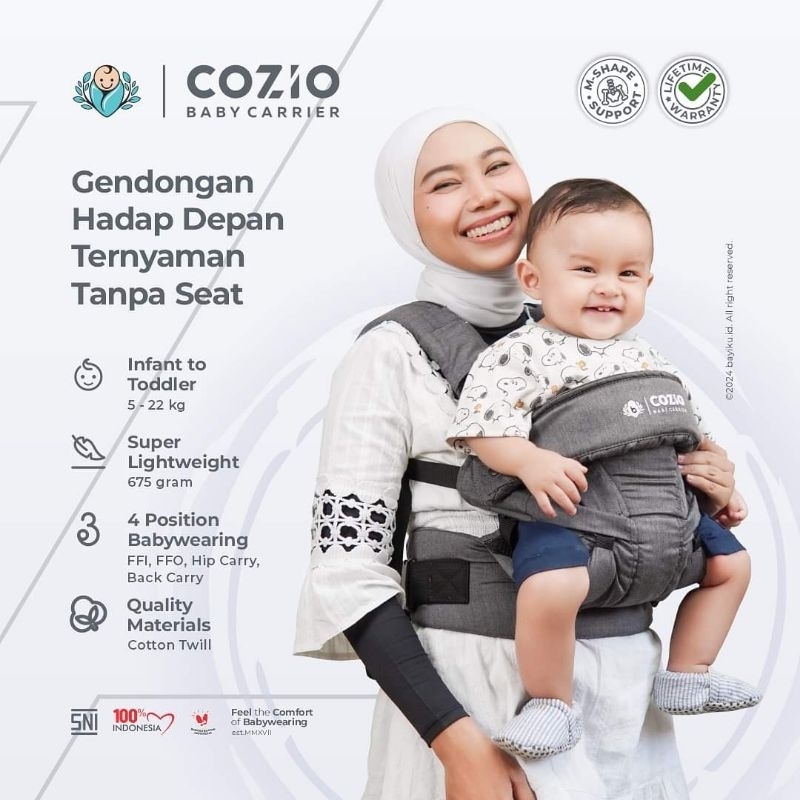 Jual Bayiku.id Cozio Baby Carrier Gendongan Bayi Mshape 4in1 SNI ...