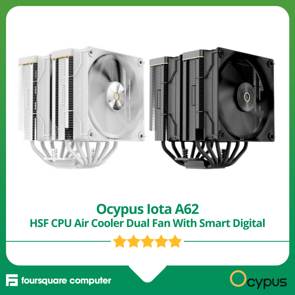 Jual Ocypus Iota A62 Black White Air CPU Cooler Komputer Dual Tower ...