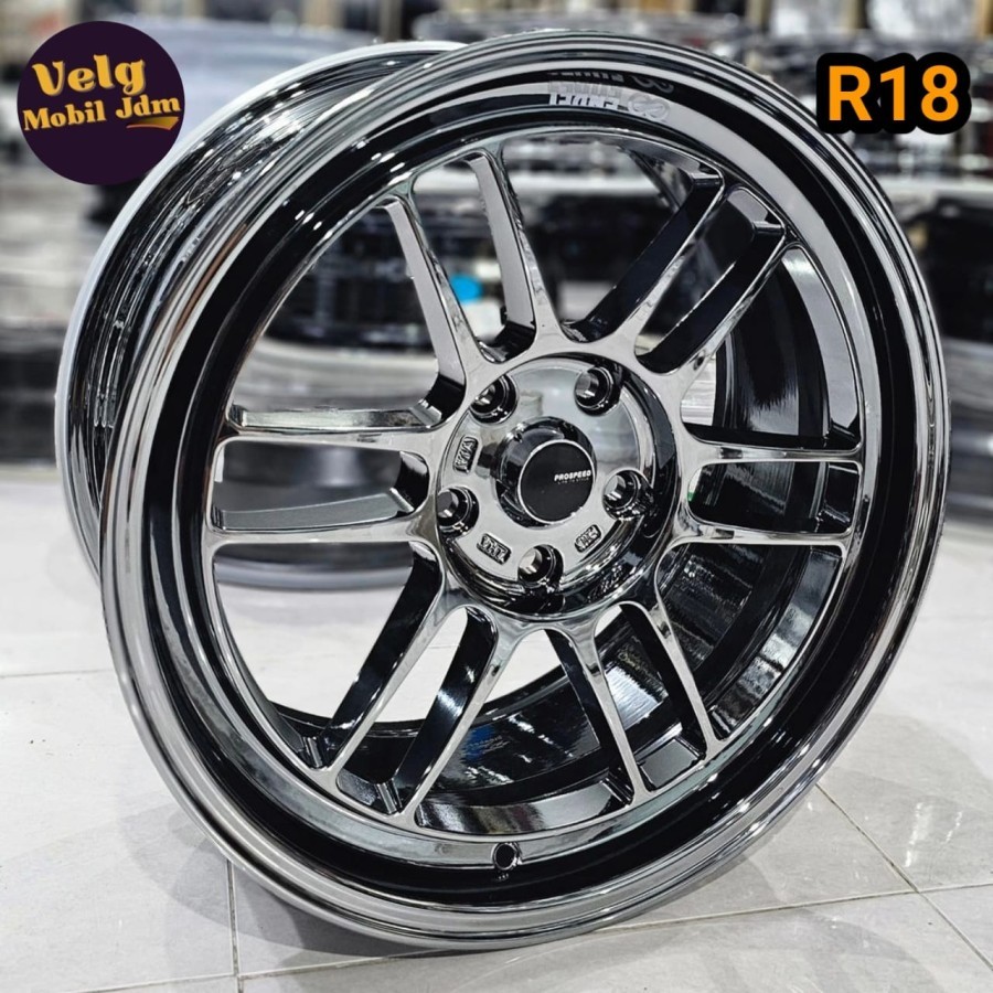 Jual velg mobil r18 et 39 ENKEI RPF1 BLACK CROME flow forming velg ring 18 crv hrv civic xpander ...