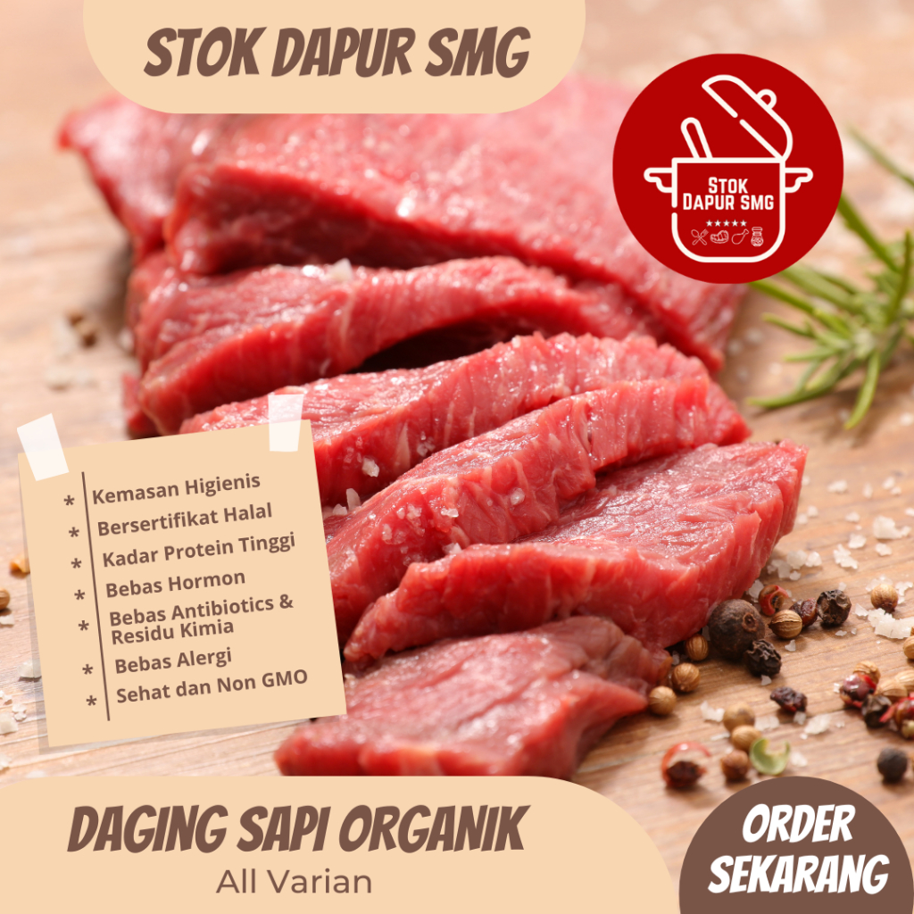 Jual Wahyu Beef Daging Sapi Organik Segar Beku / Fresh Frozen Kemasan ...