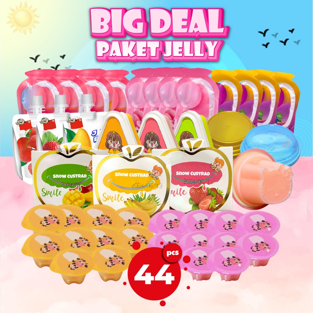 Jual Big Paket Puding Jelly Buah-buahan [44 pcs] MIX - Strawberry ...
