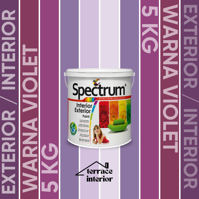 Jual Cat Tembok Spectrum Interior & Exterior Warna Violet 5 Kg | Shopee ...