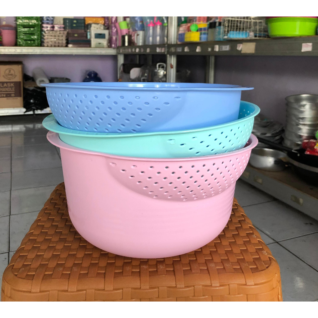 Jual Baskom cuci beras SHOJI Saringan beras/tempat cuci sayur dan buah ...