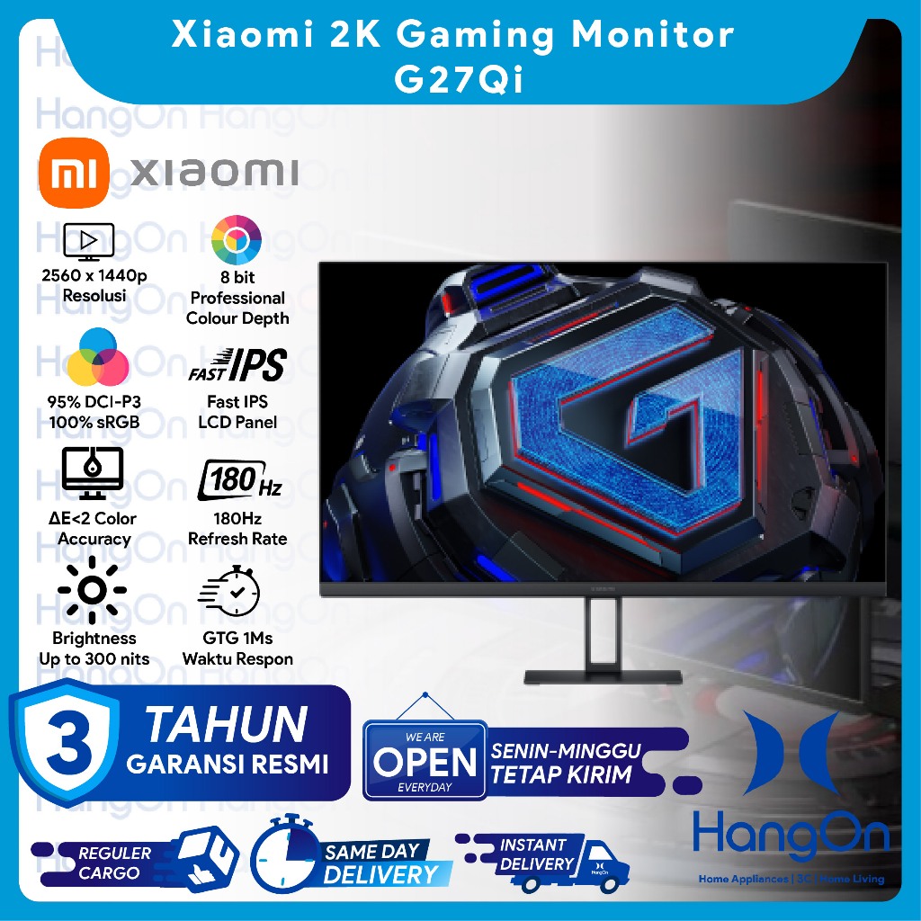 Jual Xiaomi G27Qi Monitor Gaming 27 Inch 1440P 180Hz 2K Fast IPS LCD ...