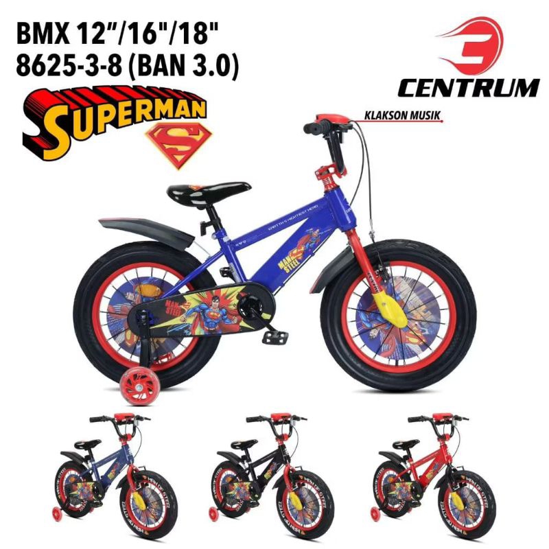 Jual Sepeda anak roda empat Centrum BMX 8625-3-8 12inch 18inch Ban ...