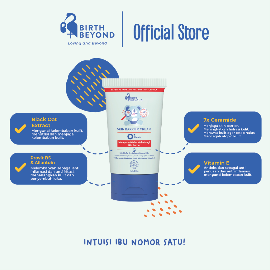 Jual Birth Beyond Skin Barrier 50g Cream - Krim Anti Kemerahan, Eksim ...