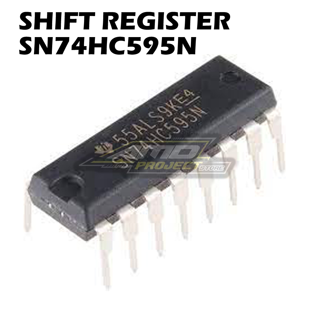 Jual IC 74HC595 DIP-16 Shift Register SN74HC595N 595 Analog | Shopee ...