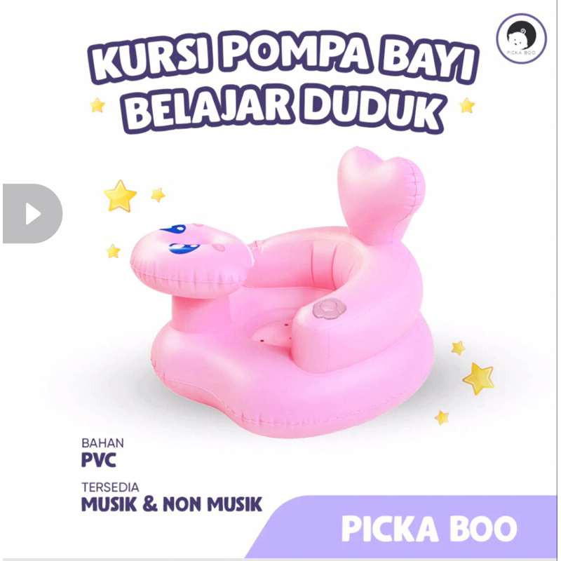 Jual PICKA BOO Sofa Tiup Kursi Pompa Bayi belajar duduk Bentuk Ikan ...