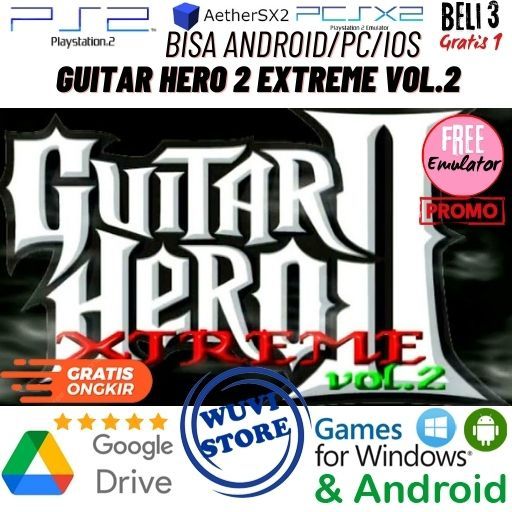 Jual PS 2 Guitar Hero 2 Extreme Vol.2 | Bisa di PC / Android / IOS Plus Emulator | Beli 3 Gratis ...