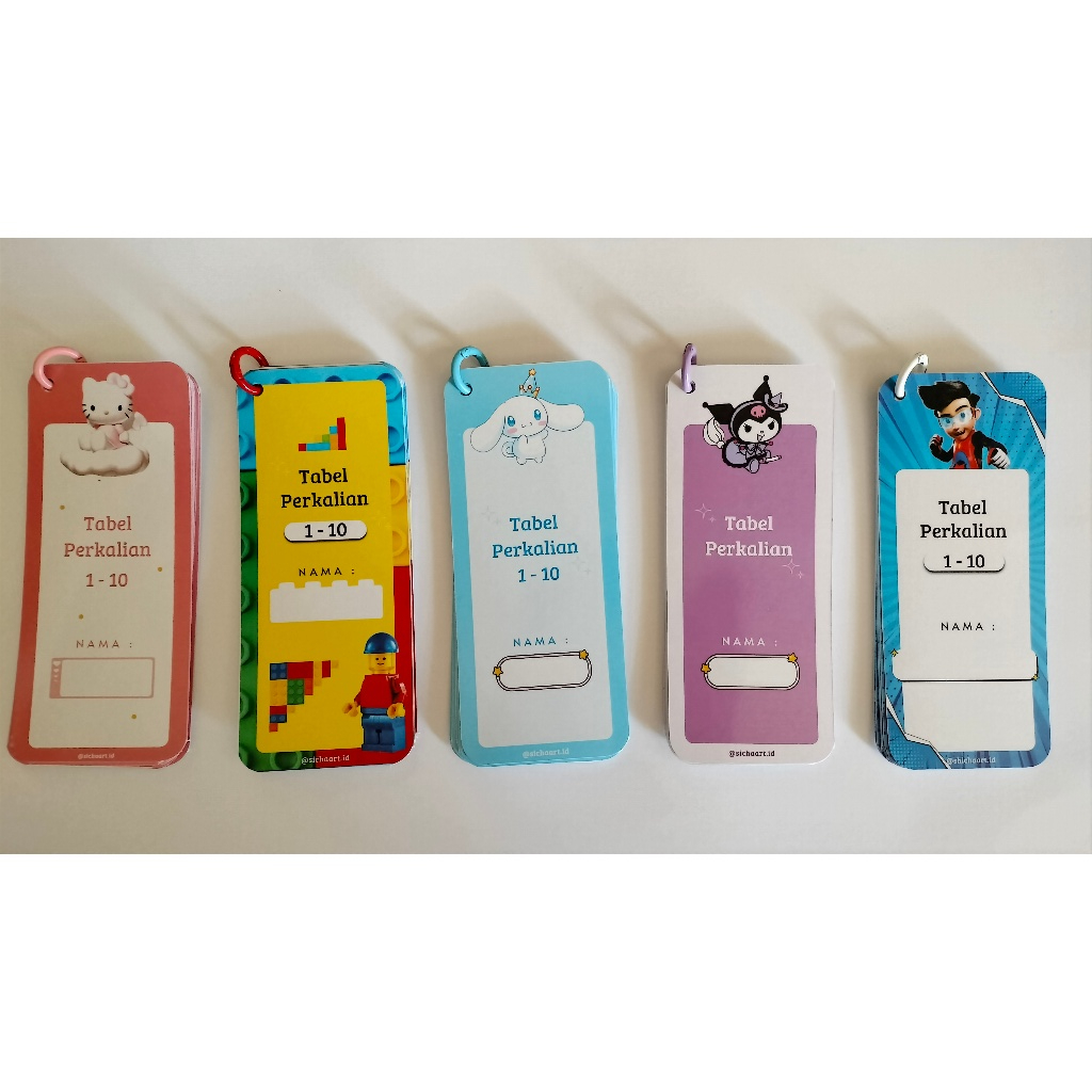 Jual Tabel Perkalian Flash Card Karakter | Shopee Indonesia