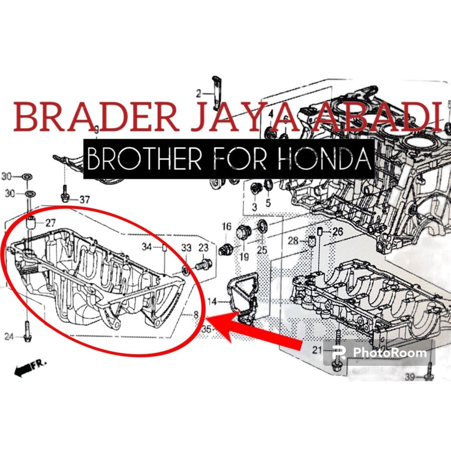 Jual BAK OLI MESIN PAN CARTER CYLINDER BLOCK CRV GEN 4 PRESTIGE RM1 RM3 ...