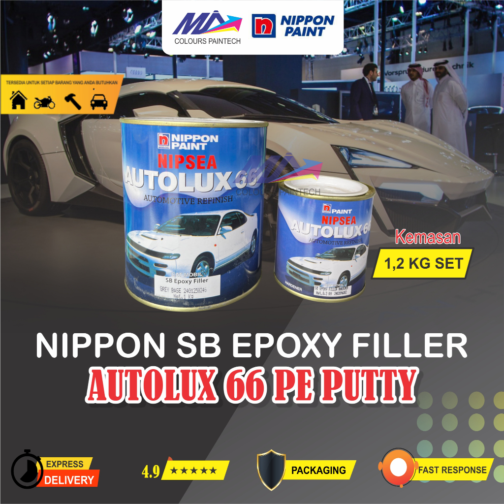 Jual NIPPON EPOXY FILLER AUTOLUX 66 SB GREY 1,2KG | Shopee Indonesia
