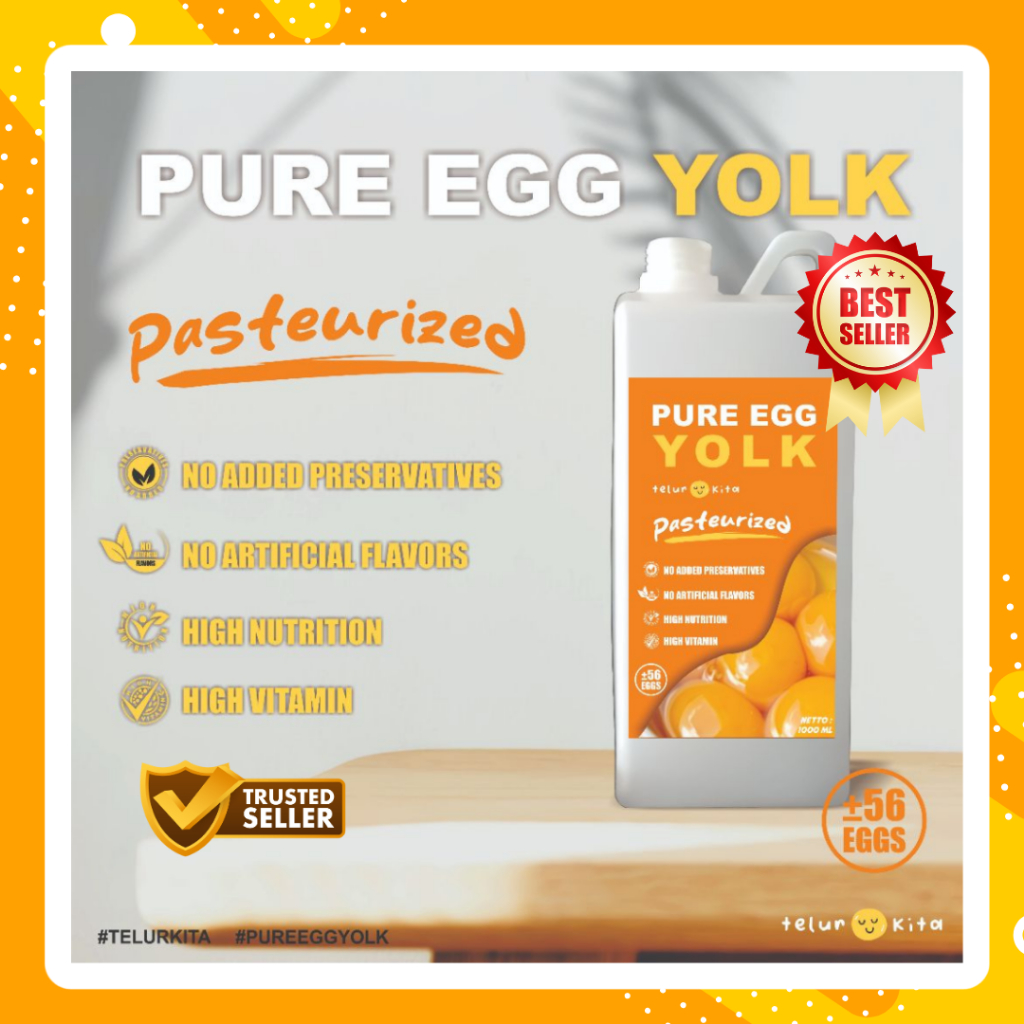 Jual Kuning Telur Sterilisasi - Kuning Telur Kita 1 Liter - Pure Egg ...
