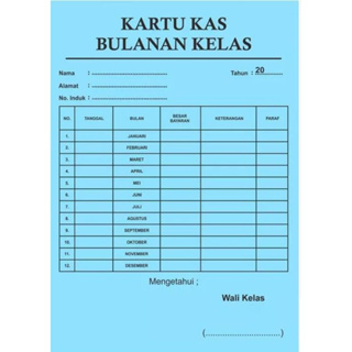 Jual Kartu Kas Bulanan Kelas | Shopee Indonesia