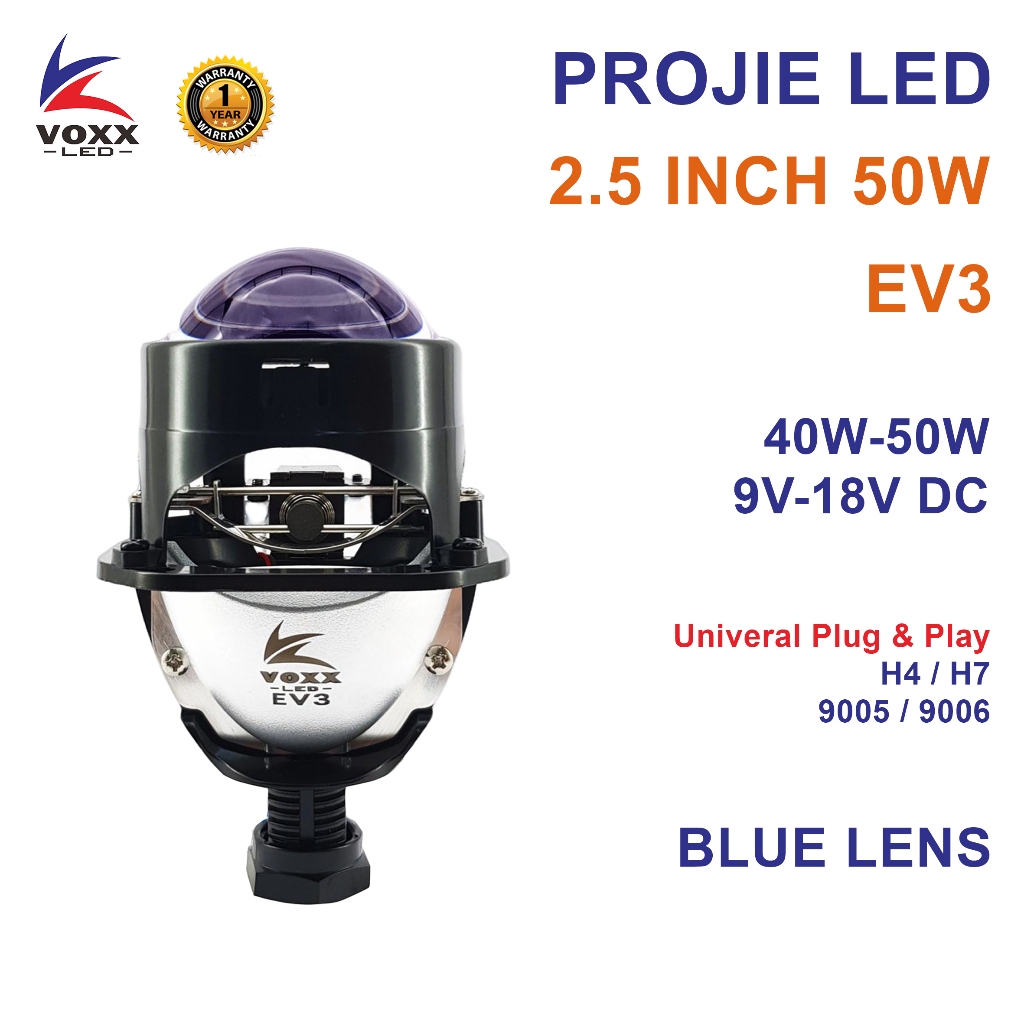 Jual Projie LED 2.5 Inch 45W Blue Lens Projector LED Laser 2.5" VOXX ...
